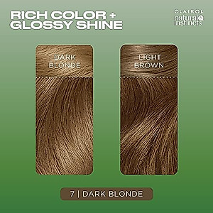 Clairol Natural Instincts Demi-Permanent Hair Dye, 7 Dark Blonde Hair Color, Pack of 1