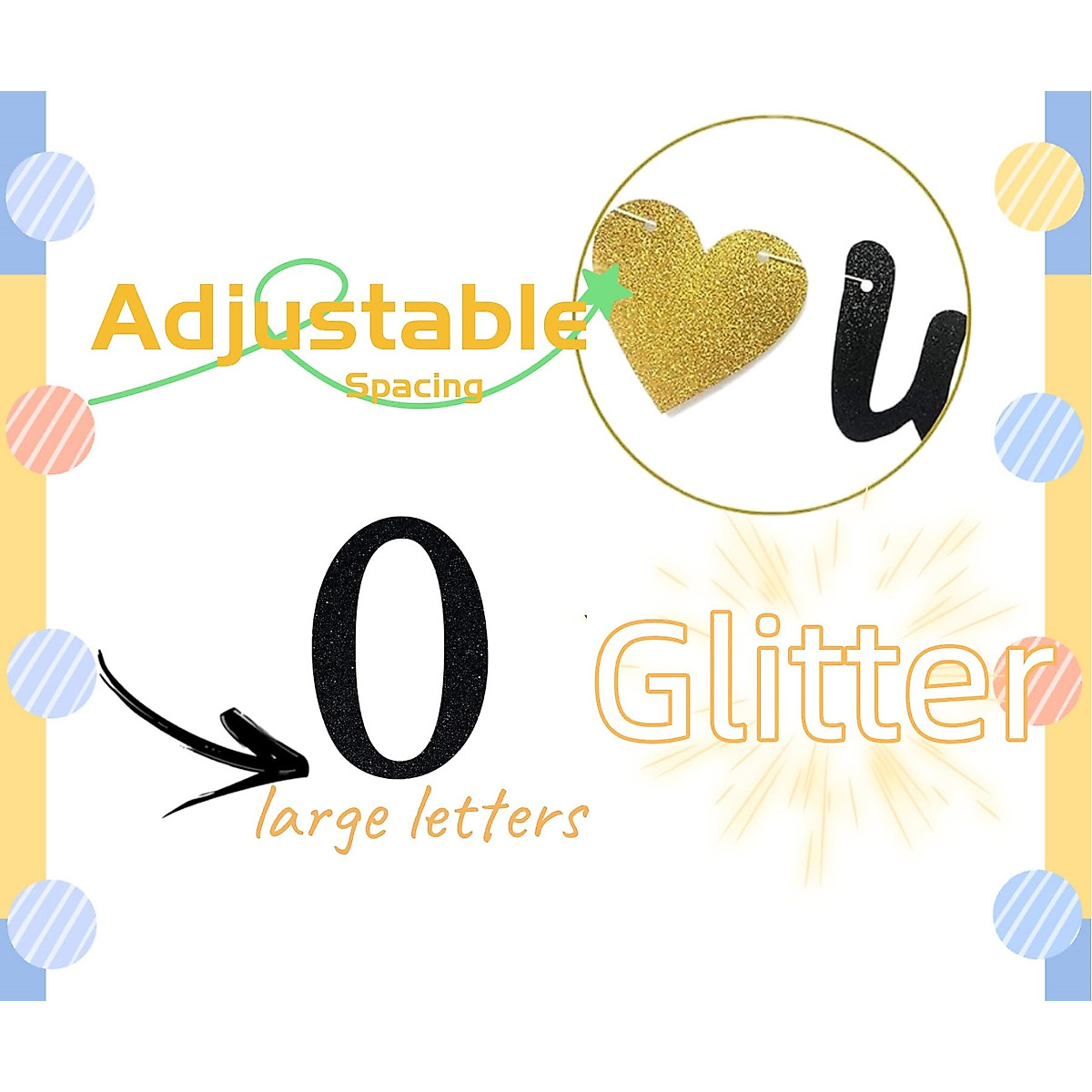 50th Birthday Anniversary Wedding Banner Funny Birthday Banner Glitter Cheers to 50 Years Birthday Party Decoration Supplies Hanging Garland Kit 10 Balloons Bunting 50 Bday Backdrop Adult Black Gold