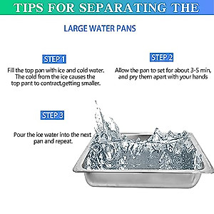 Jacgood Chafing Dish Buffet Set 4 Packs,8 QT Stainless Steel Foldable Rectangular Chafing Full Size Food Pan,Chafing Servers with Covers Buffet Servers and Food Warmers for Parties Wedding