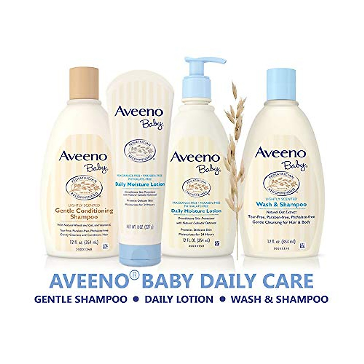 Aveeno Baby Daily Moisture Lotion with Natural Colloidal Oatmeal & Dimethicone, Fragrance-Free, 8 oz