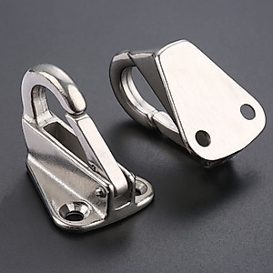 4 PCS Stainless Steel 316 Fending Hooks Fender Spring Hook Snap Attach Rope Boat Sail Tug Ship Marine Hardware Boats Accessories (4)