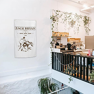 Zach Music Album Cover Banner 100% Polyester Fabric With Vivid Color Double-Stitched Edges For Outdoor Indoor Decorations