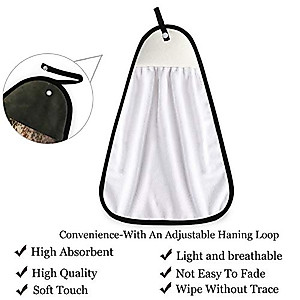 visesunny Fairy Girl with Wing and Butterfly Hand Towel for Kitchen Bathroom Decor Soft Absorbent Cotton Dish Towel with Hanging Loop Botton Cleaning and Drying Washcloth