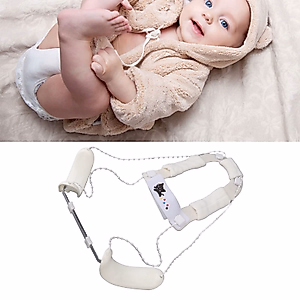 Children Harness, Baby Anti Lost Belt Child Safety on The Children Wrist Safety Lanyard, Adjustable Portable Beaded Rope Reusable Fixed Clamp Pavlik Harness