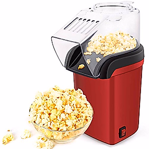Hot Air Popper, Electric Popcorn Maker Machine with 1200W, No oil needed, Healthy and Delicious Snack for Kids, Adults. Great for Holding Parties in Home and Watching Movies with Family