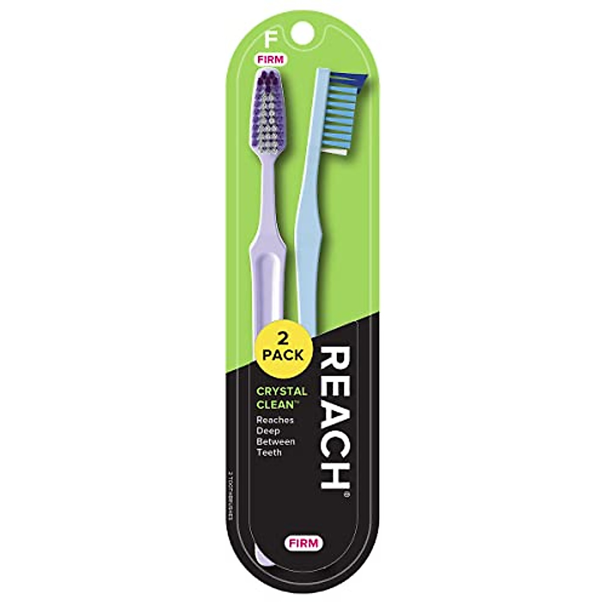 REACH Crystal Clean Firm Adult Toothbrush, 1 ea - Colors May Vary (Pack of 6)