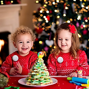 WILLBOND Christmas Large White Pom Poms for Crafts Giant Acrylic Pompoms Christmas Holiday Costume Pom Fluffy Pompom Ball Fuzzy Big White Pom Pom for DIY Supplies Party Decoration, 2 Inch(30 Pieces)