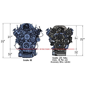Holley 20-300 Base Front Accessory System - High Mount - Natural Cast Finish