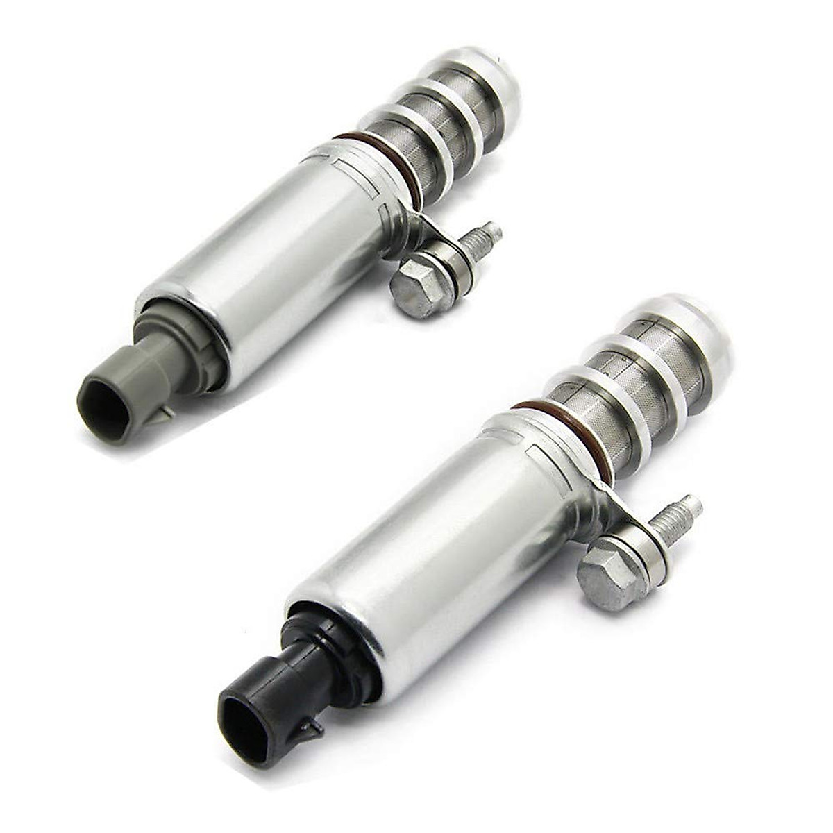 Pair Intake & Exhaust Camshaft Position Actuator Solenoid Valve Kit for Chevy Captiva Cobalt Equinox HHR Impala Malibu GMC Terrain Pontiac G5 Saturn Vue Buick Regal 2.0 2.2 2.4L 12655420 12655421