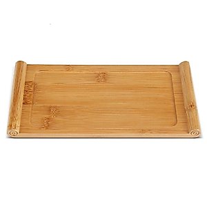 Bamboo Tea Tray, Tea Serving Tray Cup Plate Food Dessert Serving Tray Chinese Gongfu Tea Table Gift