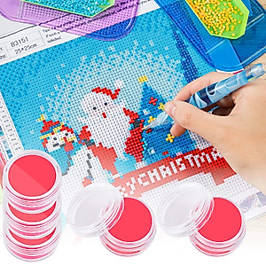 20 Pcs Diamond Art Wax Refills Glue for Diamond Art Painting 10 Pack Diamond Art Wax, DIY Diamond Paint Wax Holder Case with Clay Storage Box for Diamond 3D Painting Embroidery Accessories