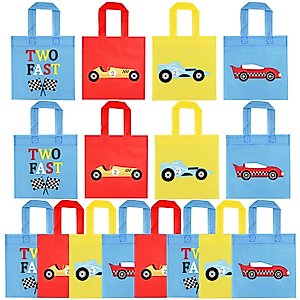 20Pcs Race Car Two Fast Party Favor Bags, Race Car Party Gifts Bags Racing Birthday Party Decorations for Kids Boys Men Racing Theme 2nd Birthday Party Race Car Party Supplies