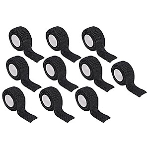 Adherent Wrap, 1 Inch X 2 Yards Waterproof Self Adhesive Bandage Wrap for Men Women for Fingers for Sports Injury Black
