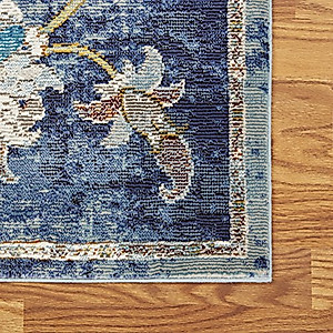 LR Home Gala Collection Area Rug, 8' x 10', Navy Multi