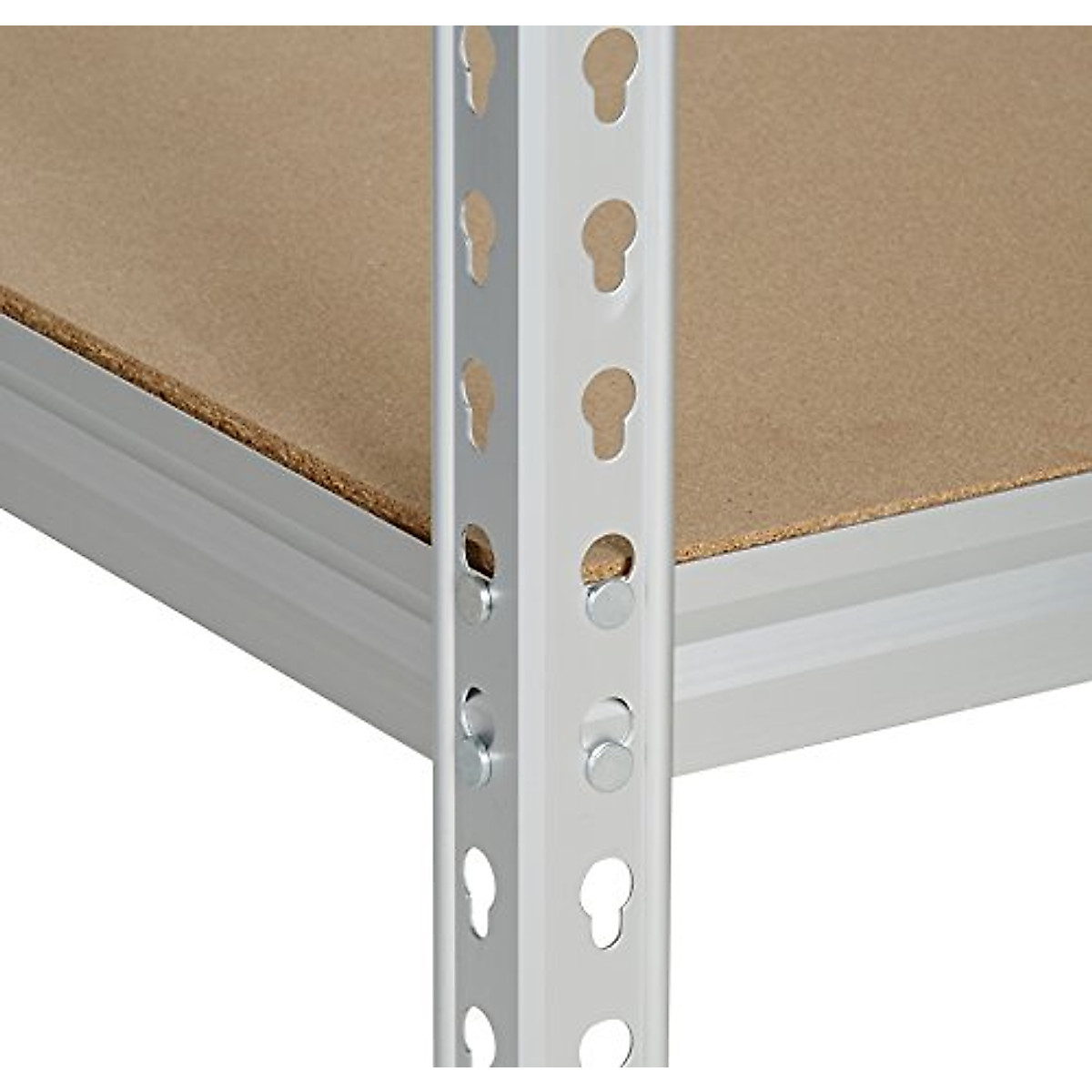 Amazon Basics Medium Duty Storage Shelving Double Post Press Board 5 tier Shelf, Aluminum, 36 x 18 x 72