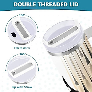 PaChyLuu 30 oz Insulated Tumbler with Handle and Straw Lid, Elegant Cat Leak-Proof Stainless Steel Travel Coffee Mug for Car Cup Holder