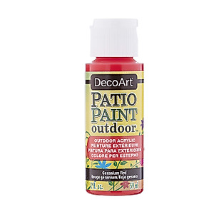 DecoArt Patio Paint 2-Ounce Geranium Red Acrylic Paint