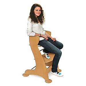 Embassy Convertible Height Adjustable Wood Baby High Chair with 2 Trays