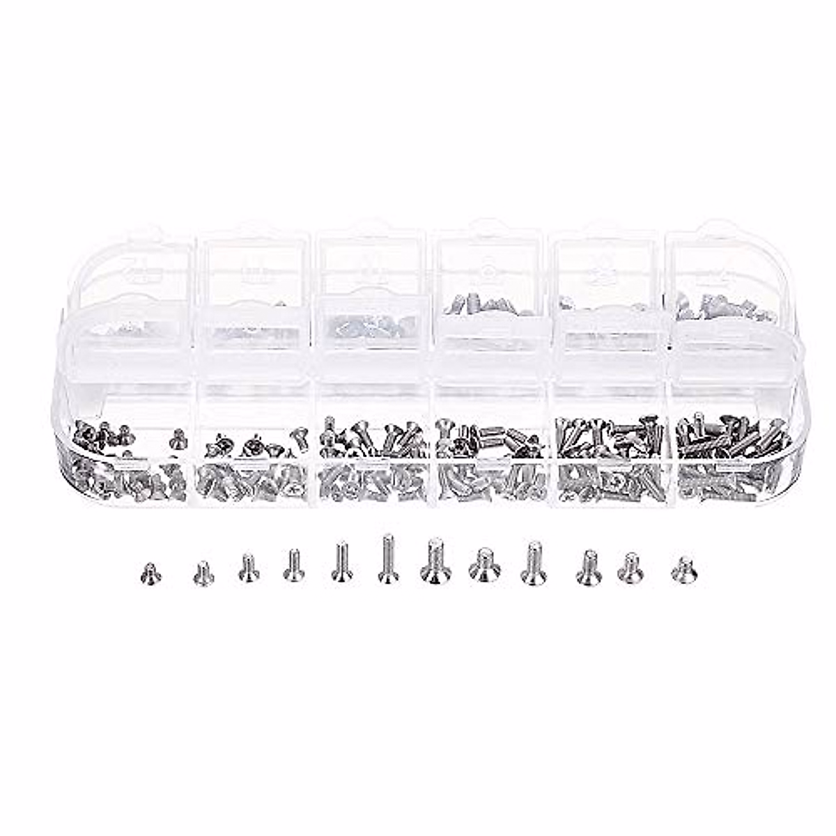 NLXTXQC 240Pcs 304 Stainless Steel Screw Flat Head Notebook Laptop Repair