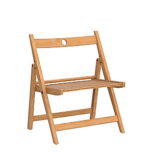 JIKUGO Folding Chair Bamboo Chairs-Small Foldable Chair for Outdoor, Dining Room, Living Room Bedroom, Office