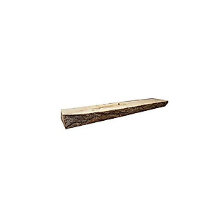 Wilson Basswood Bark Edge Mantel 66 inch x 3 inch x 7-8 inch