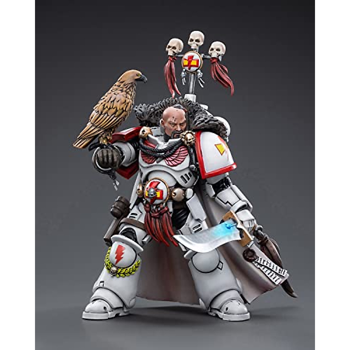 Pipigirl JoyToy × Warhammer 40K Genuine License 1/18 Soldier, White Scars, 4inch Army Military Extreme Warrior Models Action Figures Kits (Captain Kor'sarro Khan)