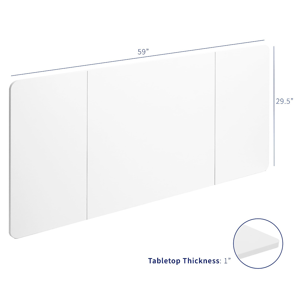 VIVO Universal 60 x 30 inch Table Top for Standard and Sit to Stand Height Adjustable Home and Office Desk Frames, White Desktop, DESK-TOP60-30W