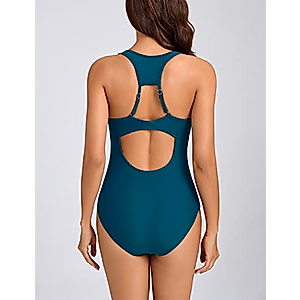 Danga bay Athletic One Piece Swimsuit Women Black Bathing Suits Teens Modest Swimwear Girls Sport Chlorine Resistant Adjustable