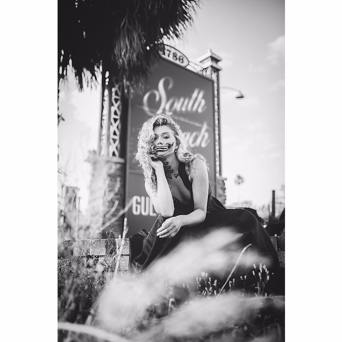 Tattoocrew 2 x Classic Skull Temporary Tattoo Halloween Costume for Men and Women, Adult, Face Sticker