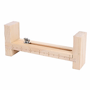 Boxwizard Wood Bracelet Jig U Shape Clear Scale Bracelet Jig Kit DIY Hand Knitting Bracelet Jig with 2 Clamp Bracelet Braiding Tool