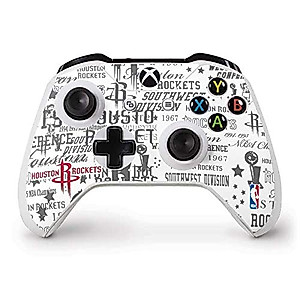 Skinit Decal Gaming Skin compatible with Xbox One S Controller - Officially Licensed NBA Houston Rockets Historic Blast Design