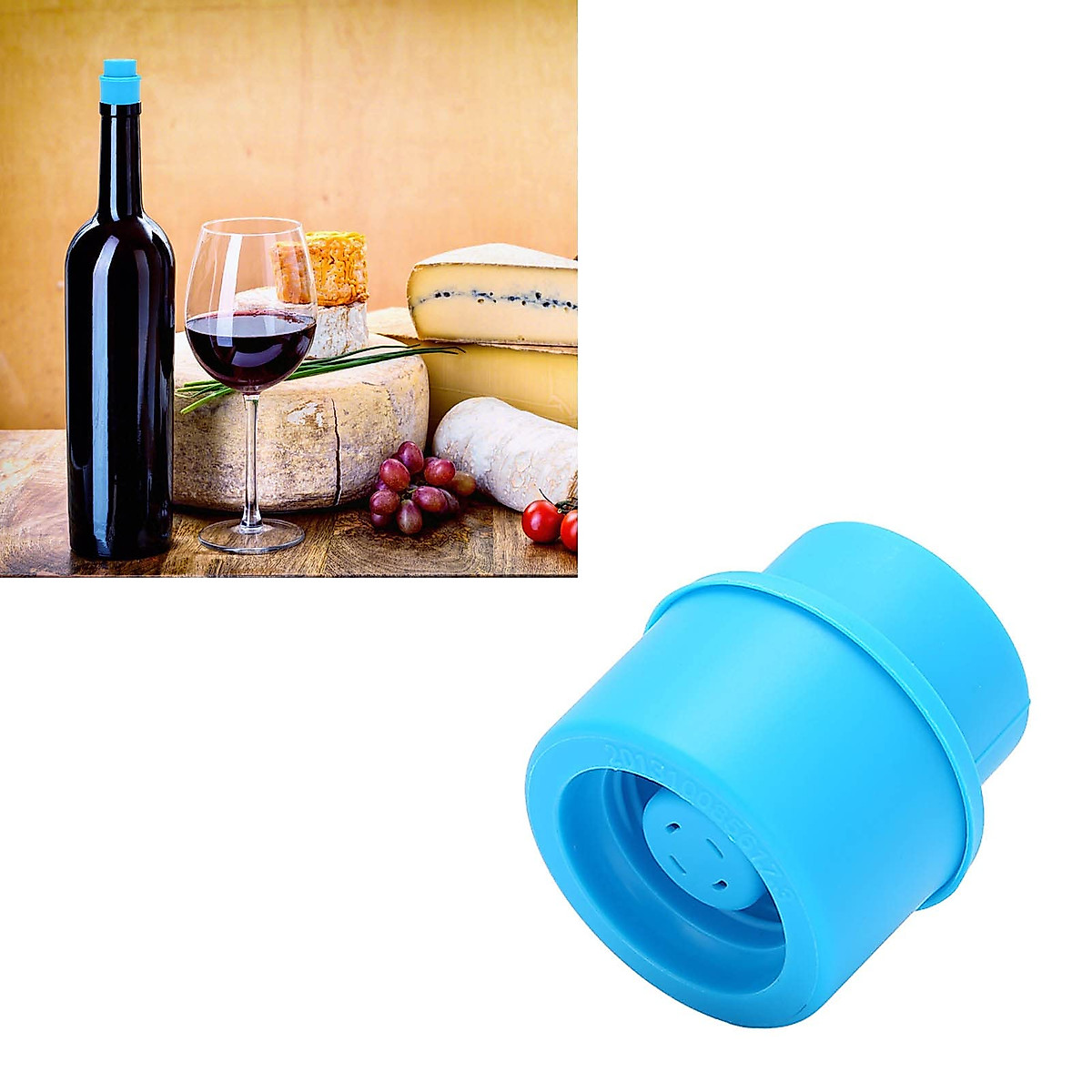 2 Pcs Silicone Wine Stopper, Wine Stopper for Wine Bottles Reusable Wine Bottle Cap Beer Sealer Cover Soda Carbonated Drink Bottle Stopper for Home Brewing Beer, Soft Drink, Wine Bottle, Beer Bottle