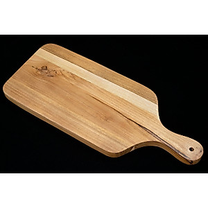 Wood Cutting Board with Handle - Wooden Cheese Board, Mothers Day Gifts, Kitchen Chopping Boards for Bread Meat Fruit Cheese Cutting boards Serving Board Butcher Block Charcuterie Platter, 17" x 7"