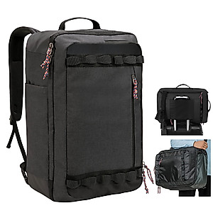 TRAILKICKER 48L Travel Backpack Flight Approved Carry On Backpack Weekender Bag for Men & Women Business Executive (48L Charcoal Grey)