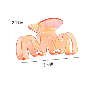 Jayongnee 3Pcs Hair Claw Clips for Thick Hair, Nonslip Claw Clip for Women Thin Hair (Multi-colored6)