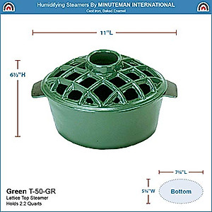 2.2 qt Enamel Woodstove Steamer - Lattice Top