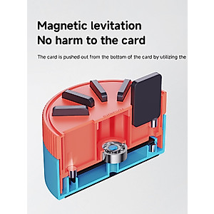 Hagibis Game Storage Case for Nintendo Switch, PS Vita, Rotating Game Card Case with 10 Card Slots, Magnetic Draw Card Portable Switch Game Cartridge Holder (Blue)