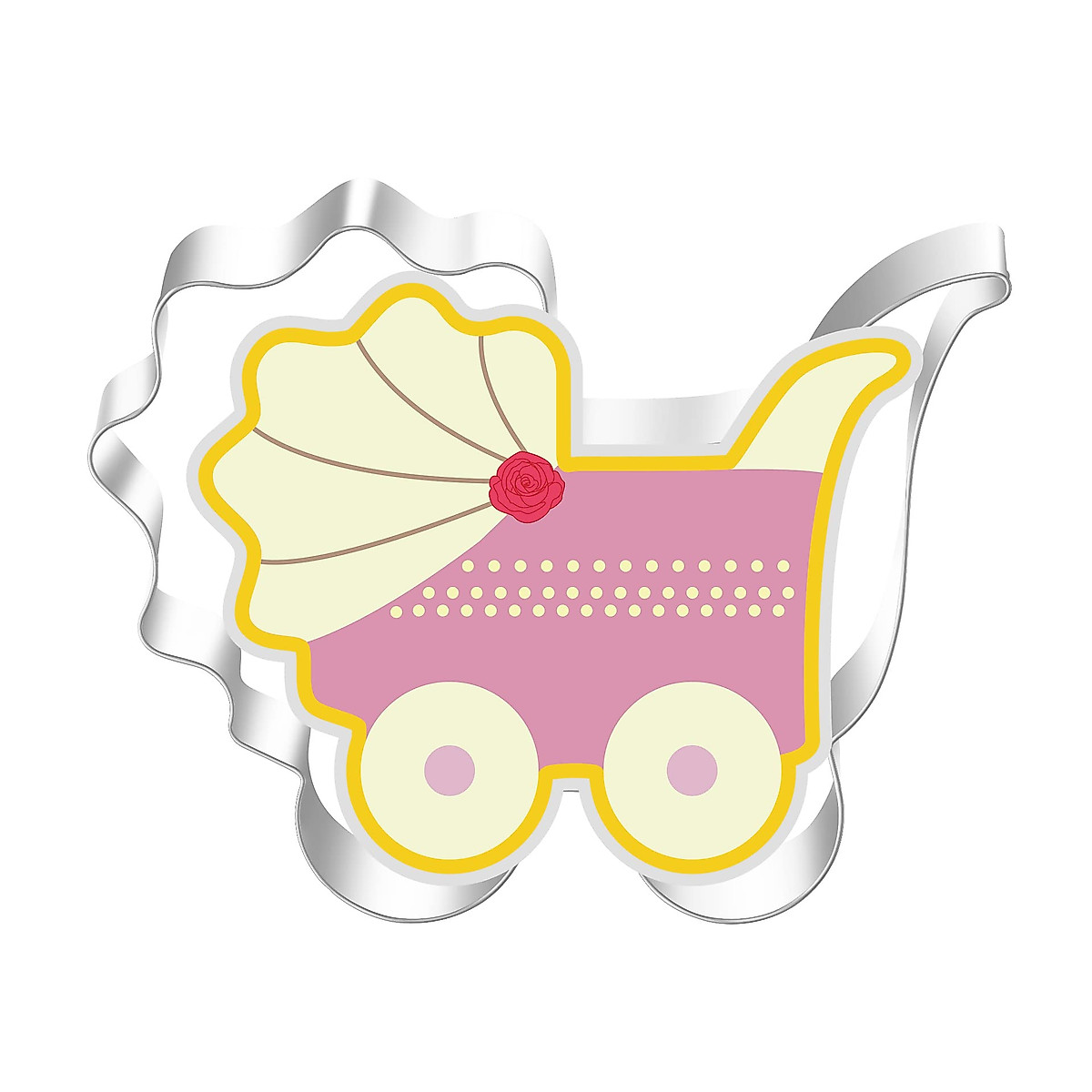 Baby Party Cookie Cutter 7-piece Set, Baby-themed Party Bibs Pacifiers Pushers Bottles Bows Clothes Pants Combination, the Preferred Gift for Babies