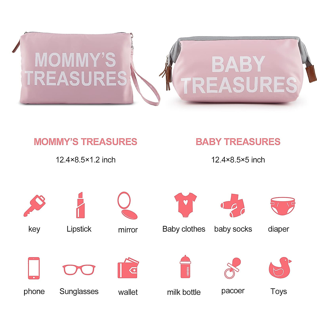 Jereture Diaper Bag Tote, Mommy Bag for Hospital, Large Capacity Baby Diaper Tote Bag Newborn Bag for Mom Travel