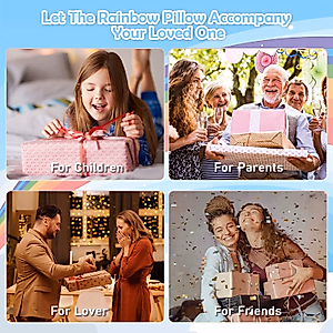 DBlosp Plush Craft Rainbow Pillow, Fabric by Number Art & Crafts, No Sewing, Making Your Own DIY Rainbow Pillow, Kids Project, Learning Fun, Ages 5+