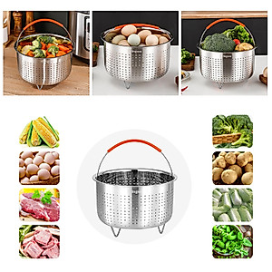 Steamer Basket for Instant Pot, Vegetable Steamer Basket Stainless Steel Steamer Basket Insert for Pots (6qt)