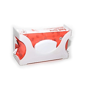 Gadjit Wet Wipes-Baby Wipe Wall Dispenser (2 Pack-WHITE) | Mounts on a Wall and Holds Up to a 84 Count Pack of Wipes | Keeps Wipes Within Easy Reach | One-Handed Wipes Dispensing Diaper Station