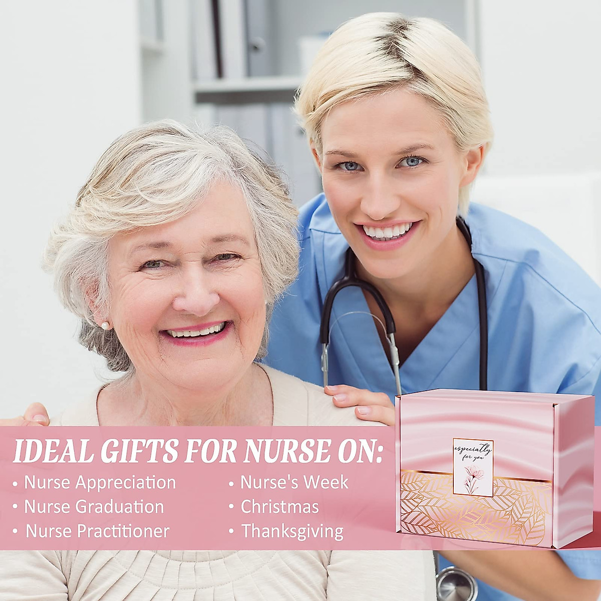 MAYICIVO Nurse Gifts for Women Female, Nurses Day 2025 Nurses Week Gifts, RN School Nurse Appreciation Gifts Basket for Graduation, Retirement w/Wine Tumbler