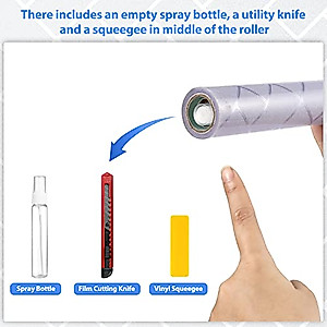 Dovesail Frosted Glass Window Film, Window Privacy Film with 3 Pieces Tools, Removable Static Cling Window Sticker Non-Adhesive Privacy Protection for Home Office,17.5 x 78.7 Inch, Matte Pure