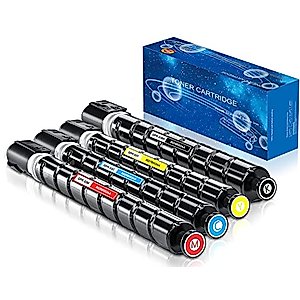 Ledes Toner Cartridge for Canon GPR-53 GPR 53 for ImageRunner Advance Advance iR-ADV C3325 C3330 C3525 C3530 C3025 High Yield (36000 Pages, 4 Packs, BK, C, M, Y)