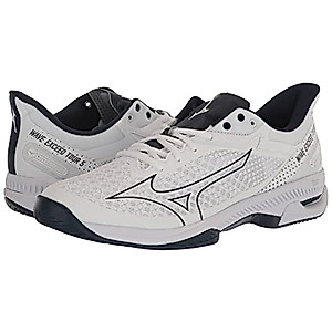 Mizuno Wave Exceed Tour 5 AC Men Tennis Shoe, White-Dress Blue, 9.5
