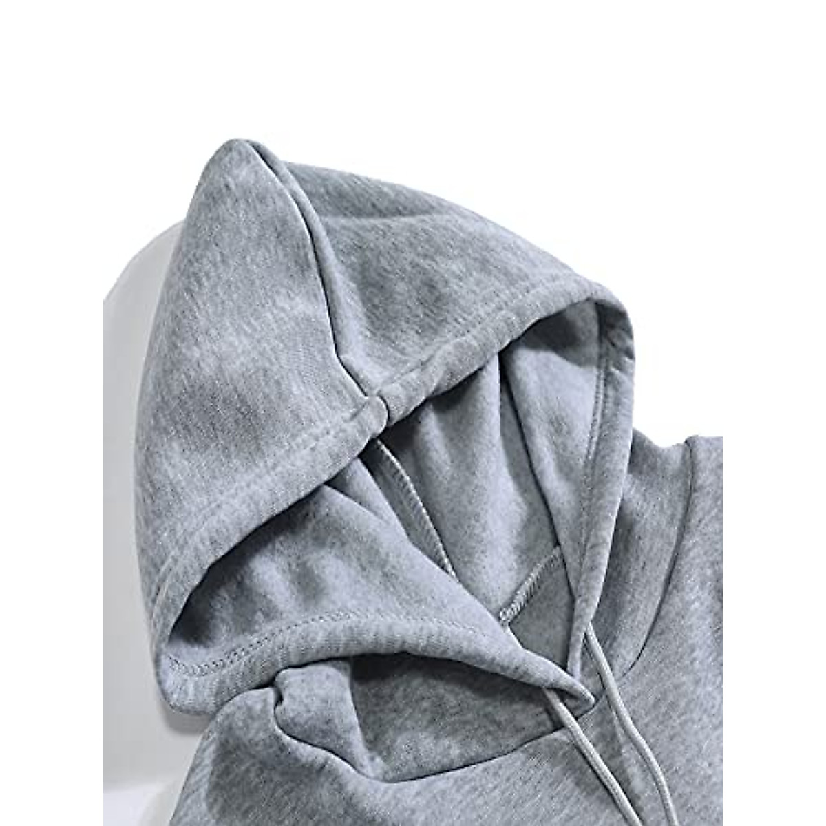 SOLY HUX Women's Letter Graphic Print Hoodie Casual Long Sleeve Drawstring Pocket Pullover Top Sweatshirt Grey Graphic M