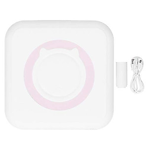 Gaeirt Mini Printer Portable Photo Printer, Pocket Printer Thermal Portable Wireless Bluetooth Bluetooth Label Printer 200dpi Support for Wireless Bluetooth 4.1(Pink)