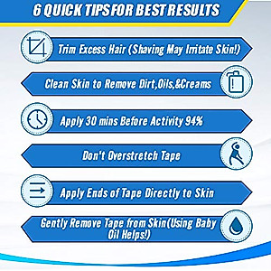 (3 Pack) Kinesiology Tape, N.C.D Waterproof Muscle Tape for Athletes Shoulder Back Muscles Joints Sports Tape Athletic Elastic Fitness Patch 2 Inch×16.4 Ft(Nude)