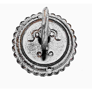 CTW Vintage Key Metal Hooks Set of 4, Antique White